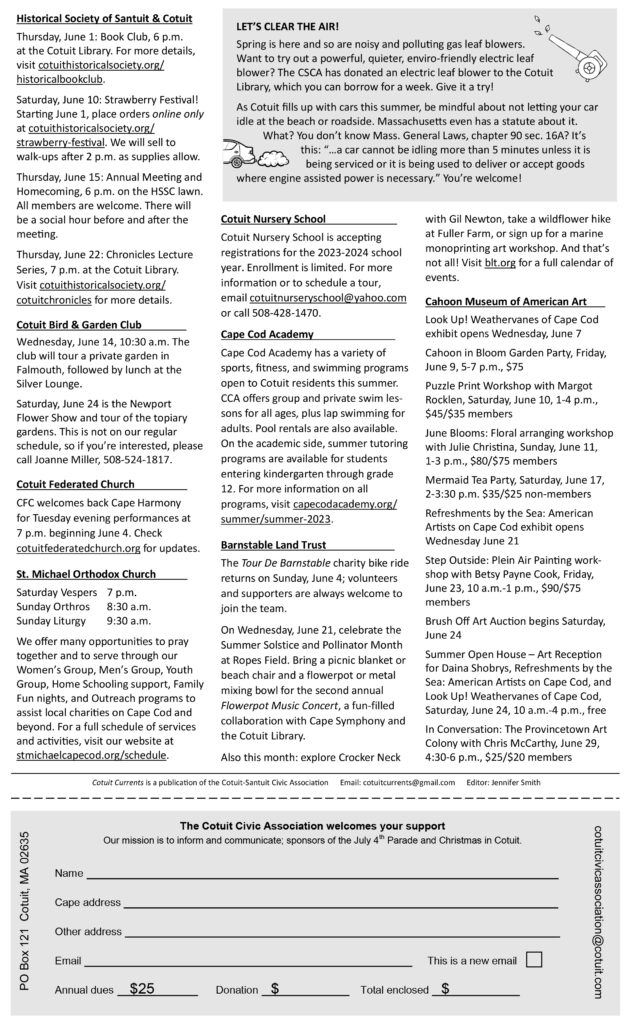 June 2023 Cotuit Currents – Cotuit-Santuit Civic Association
